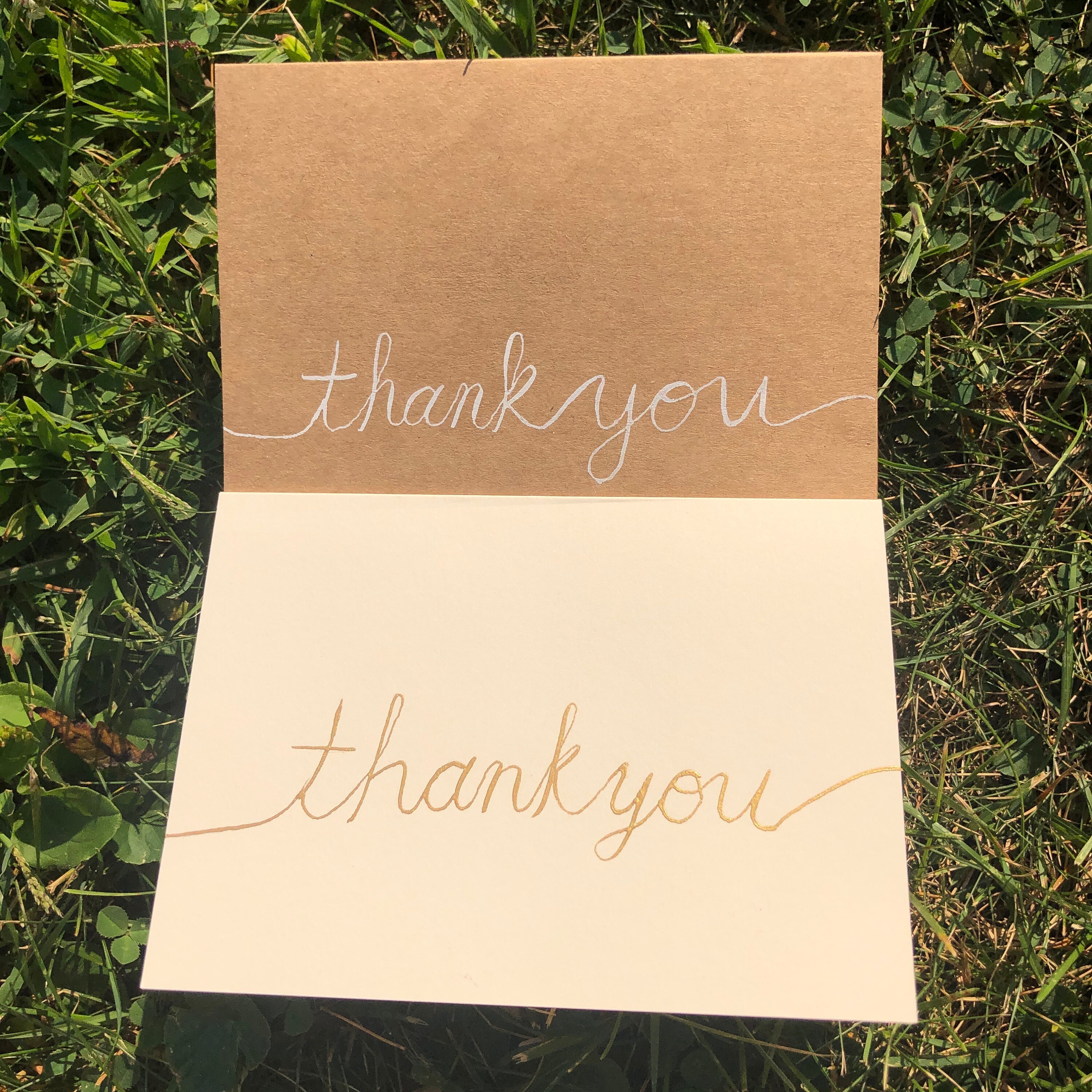 Simple Thank You Note / Handmade Personalized Thank You Card / Bulk ...