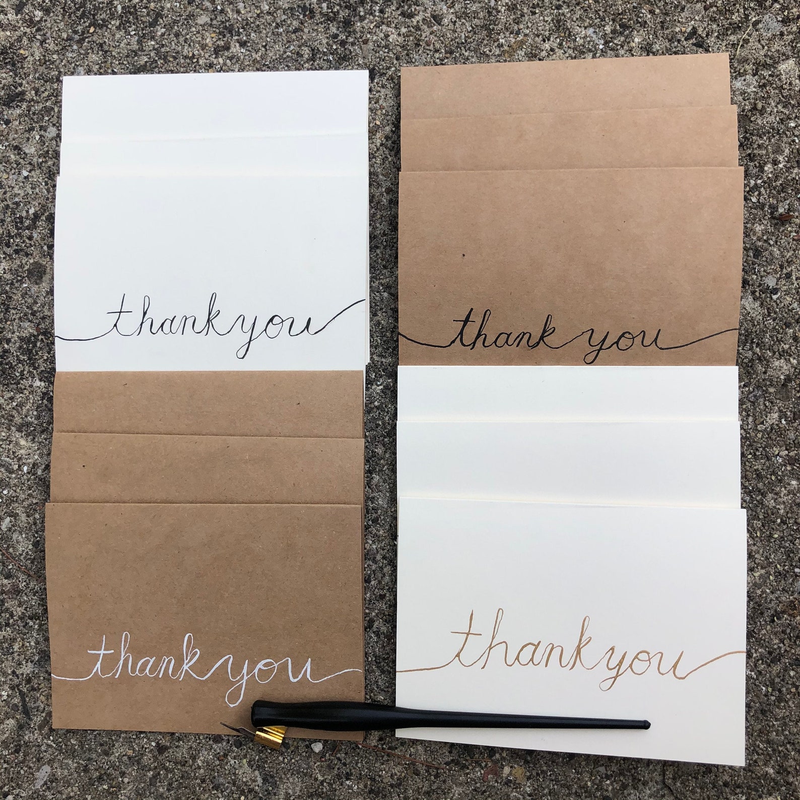 Simple Thank You Note / Handmade Personalized Thank You Card / Bulk ...