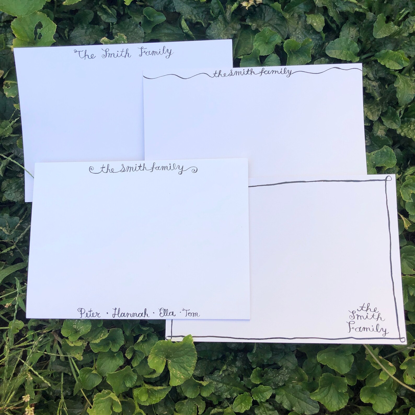 Family Note Card Custom / Personalized Family Stationary / Stationary ...