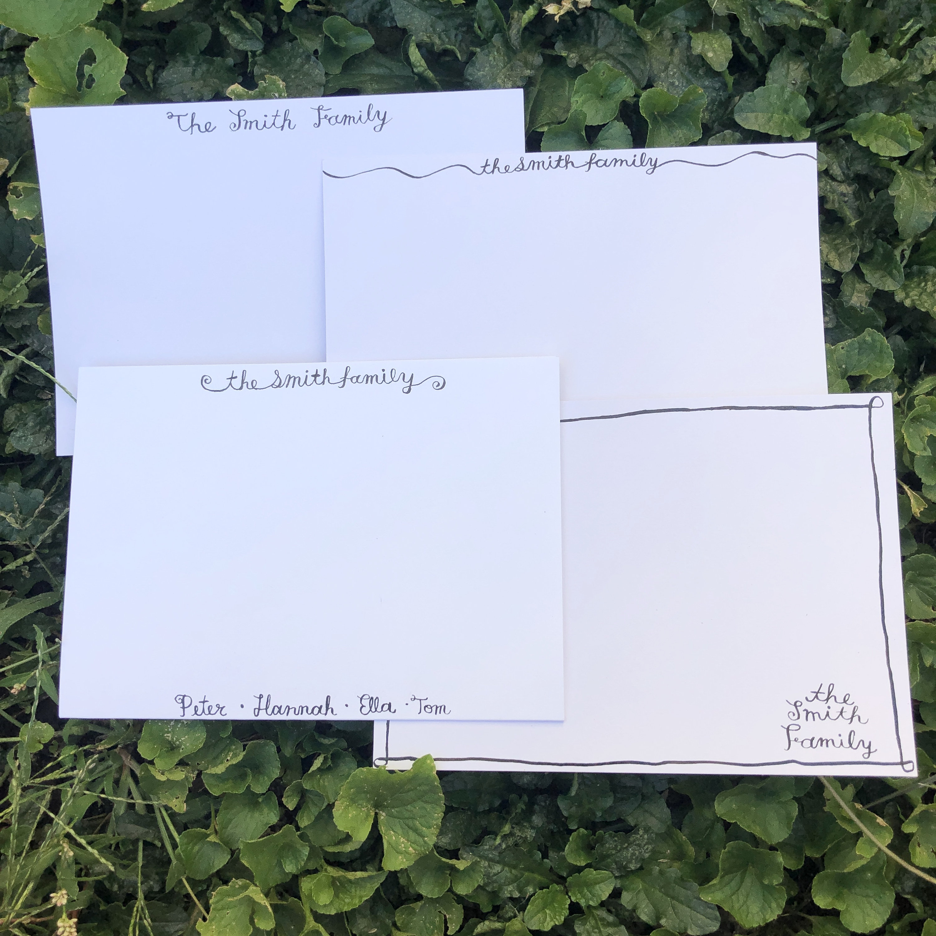 Family Note Card Custom / Personalized Family Stationary / Stationary ...