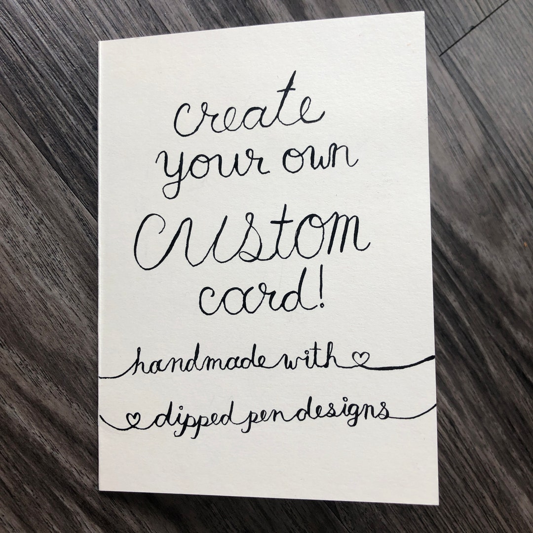 Personalized Card / Create Your Own Card / Custom Greetings Card ...