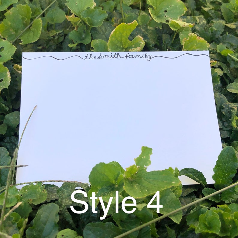 Family Note Card Custom / Personalized Family Stationary / Stationary ...