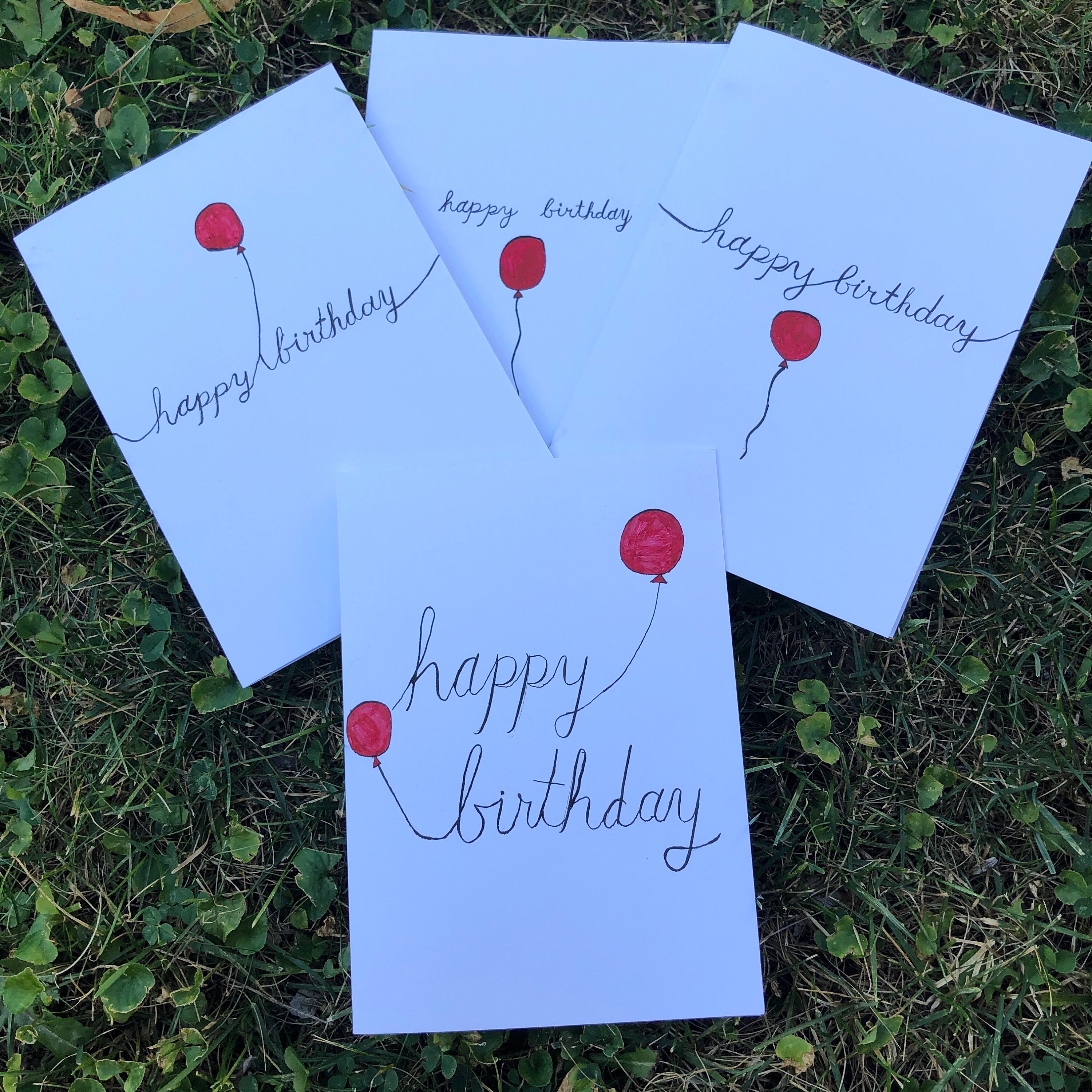 Custom Birthday Card / Handmade Happy Birthday / Simple - Etsy