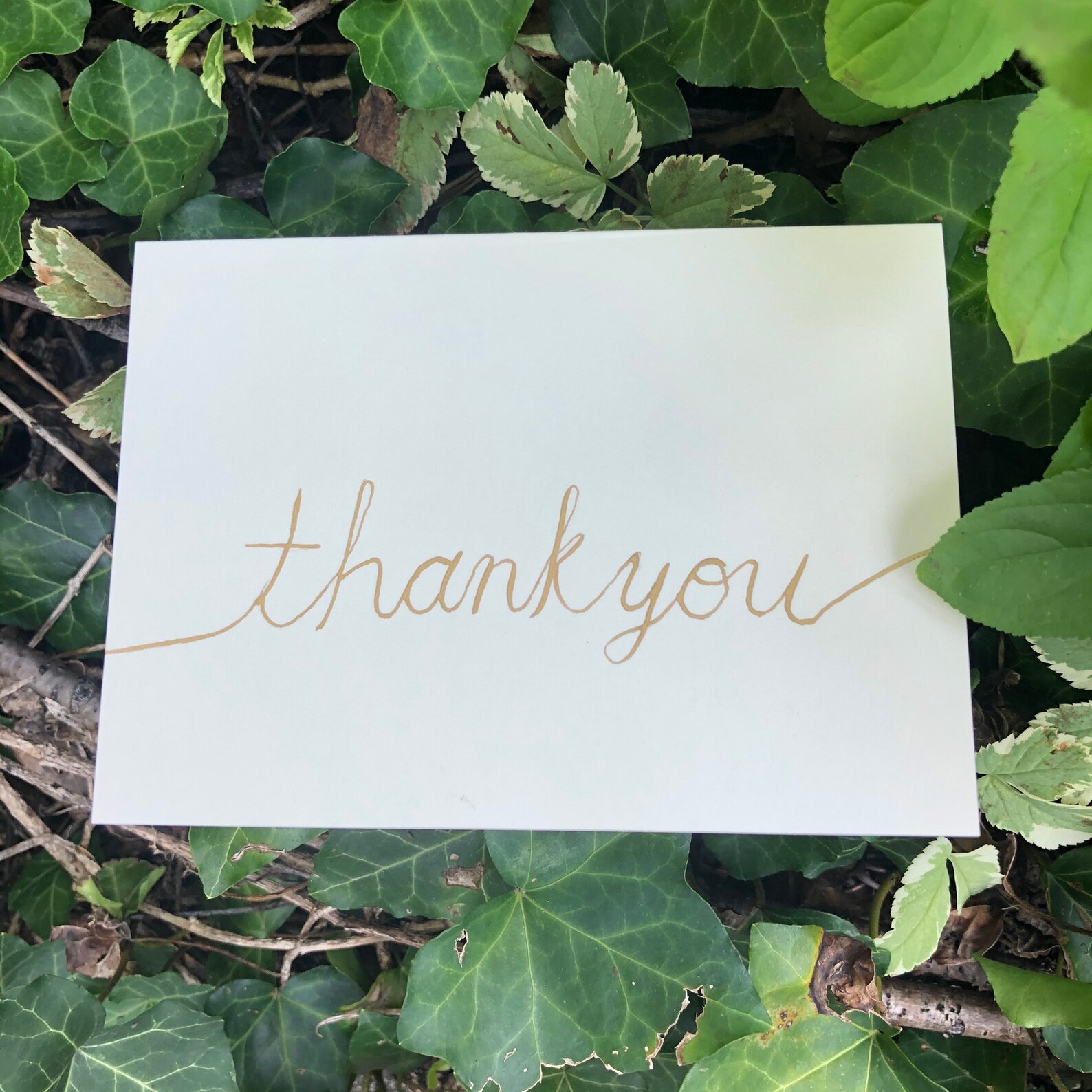 Simple Thank You Note / Handmade Personalized Thank You Card / Bulk ...