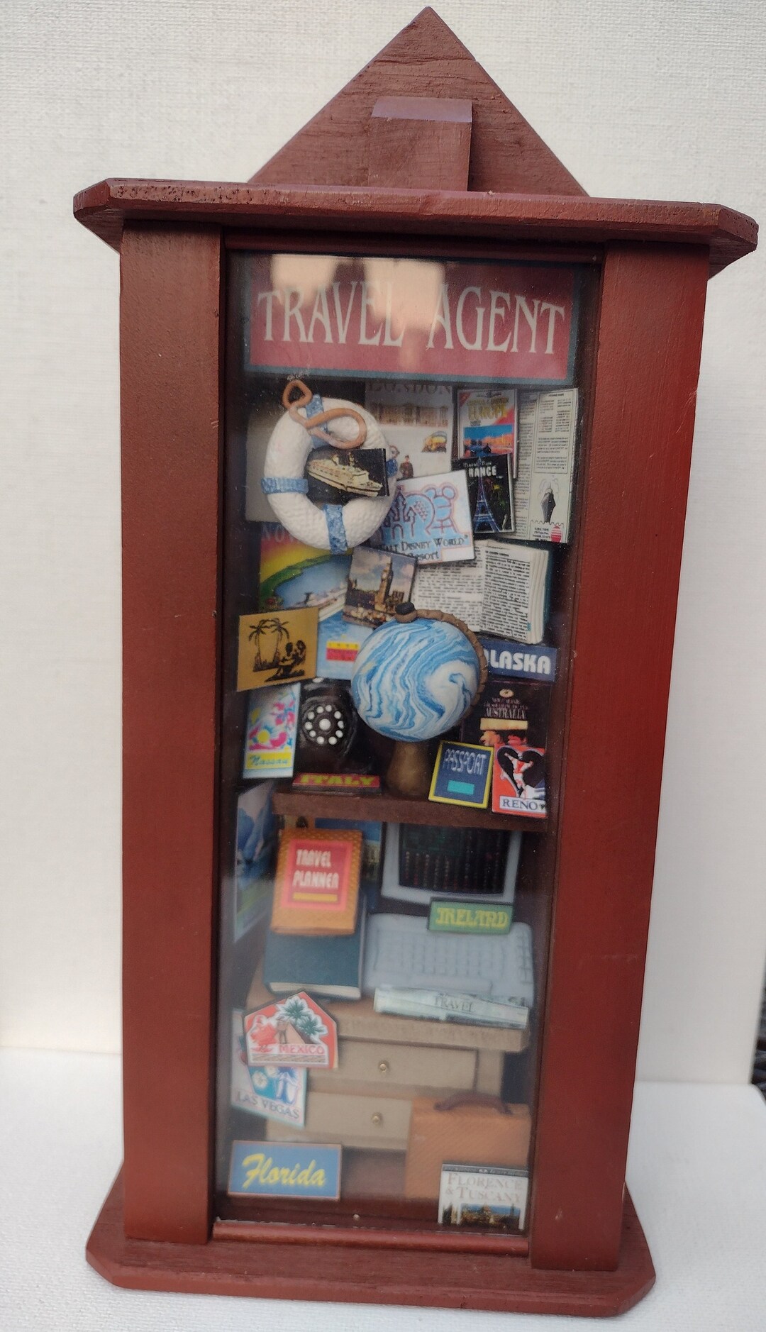 Miniature Travel Agent Office Diorama, Dollhouse Diorama, Miniature ...