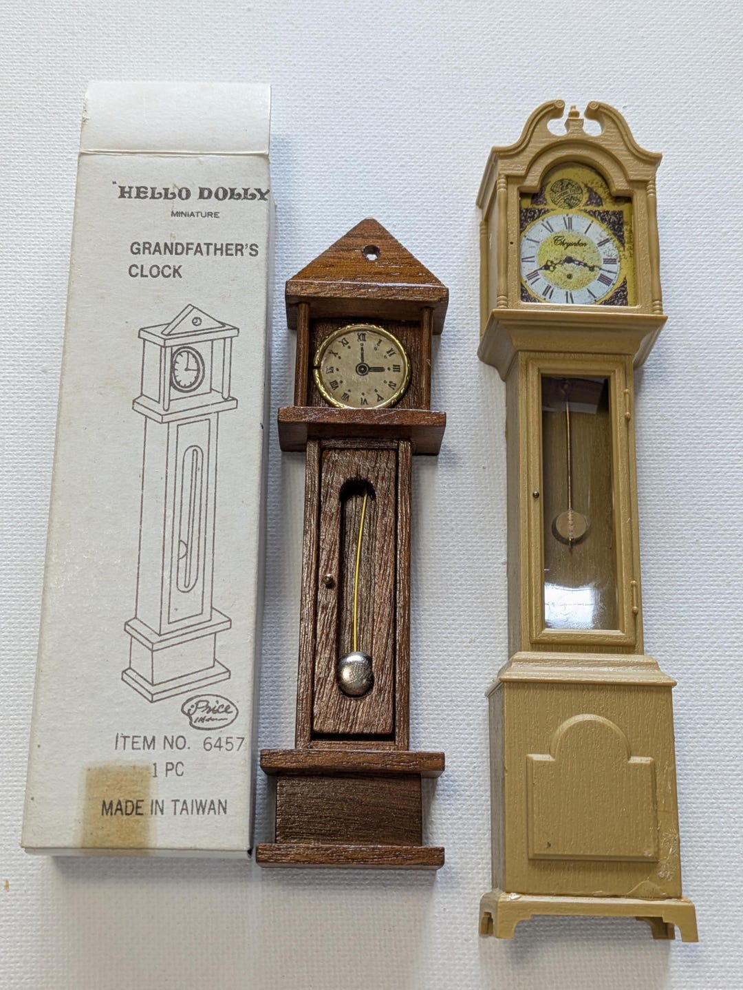 1:12 Grandfather Tall Case Clock/dollhouse Clock/chysnbon/hello Dolly ...