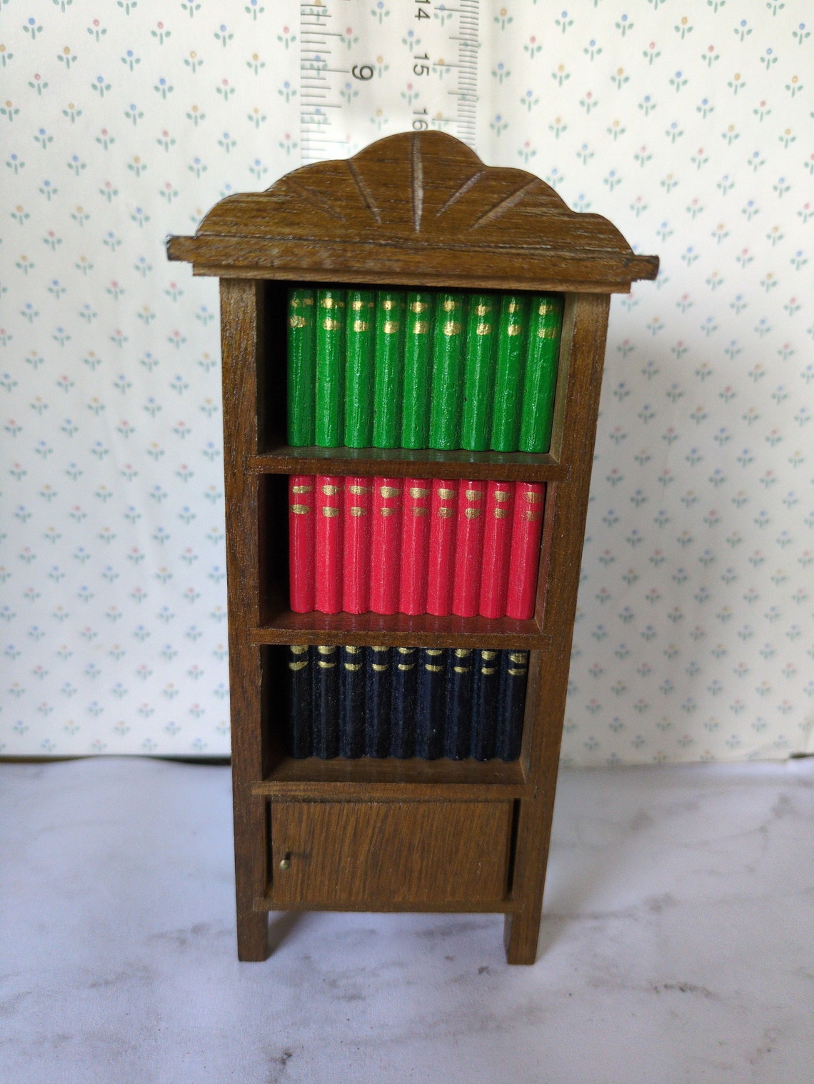1:12 Scale NIB Hello Dolly 3 Tier Book Shelf 8402 With Books/wooden ...