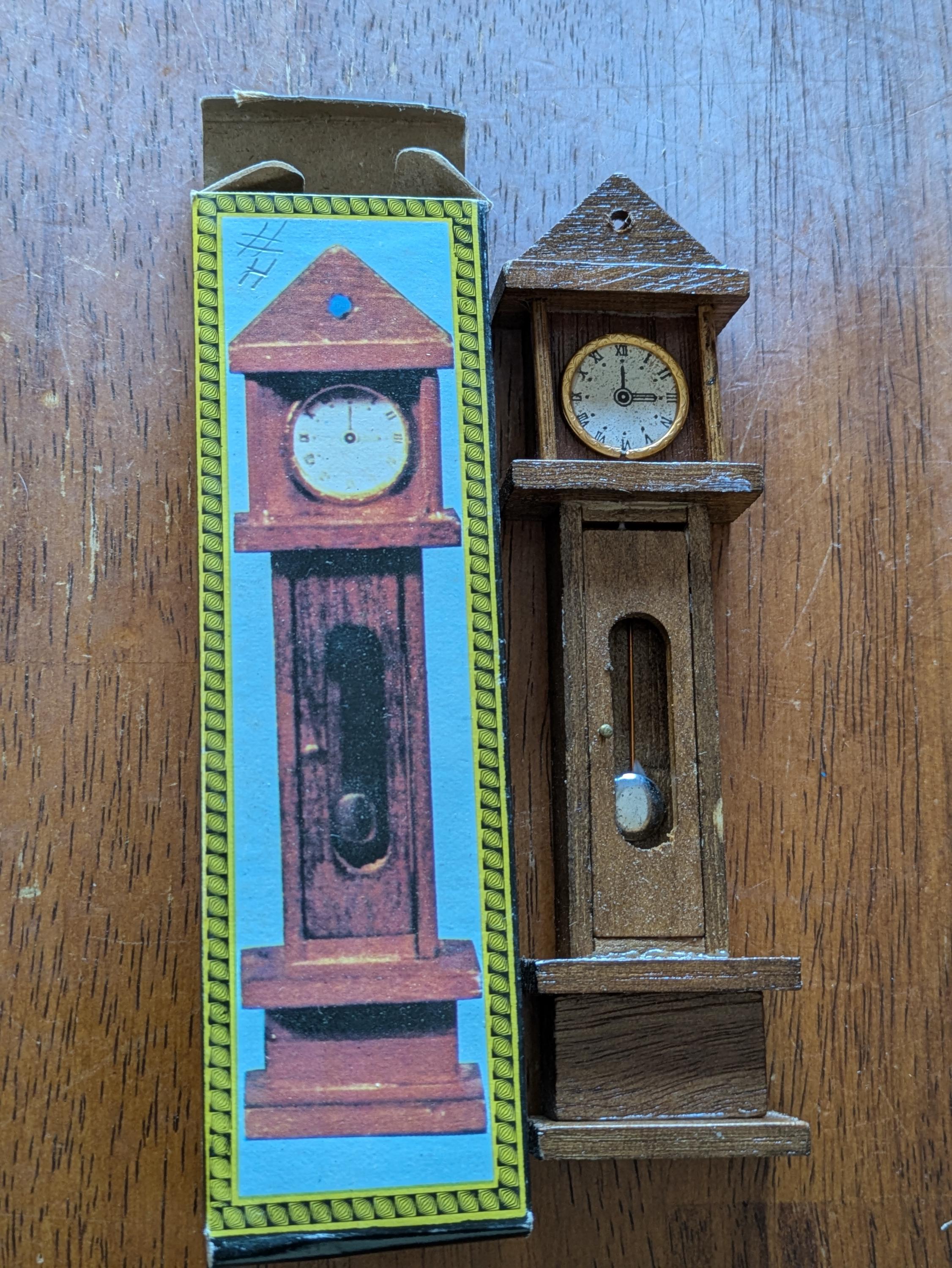 1:12 Choice of Grandfather Tall Case Clock/dollhouse Clock/chysnbon ...