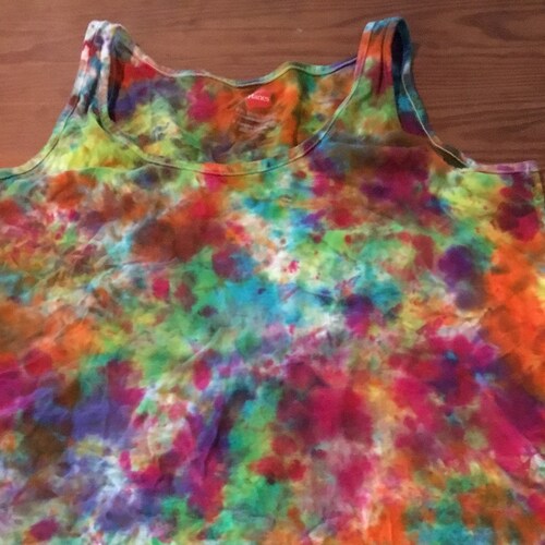 The Rainbow Leopard Tie Dye Ladies Tank Top | Etsy