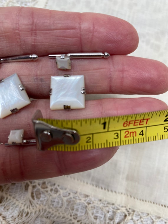 Vintage Square TUXEDO CUFF Links and Button Covers|Fo… - Gem