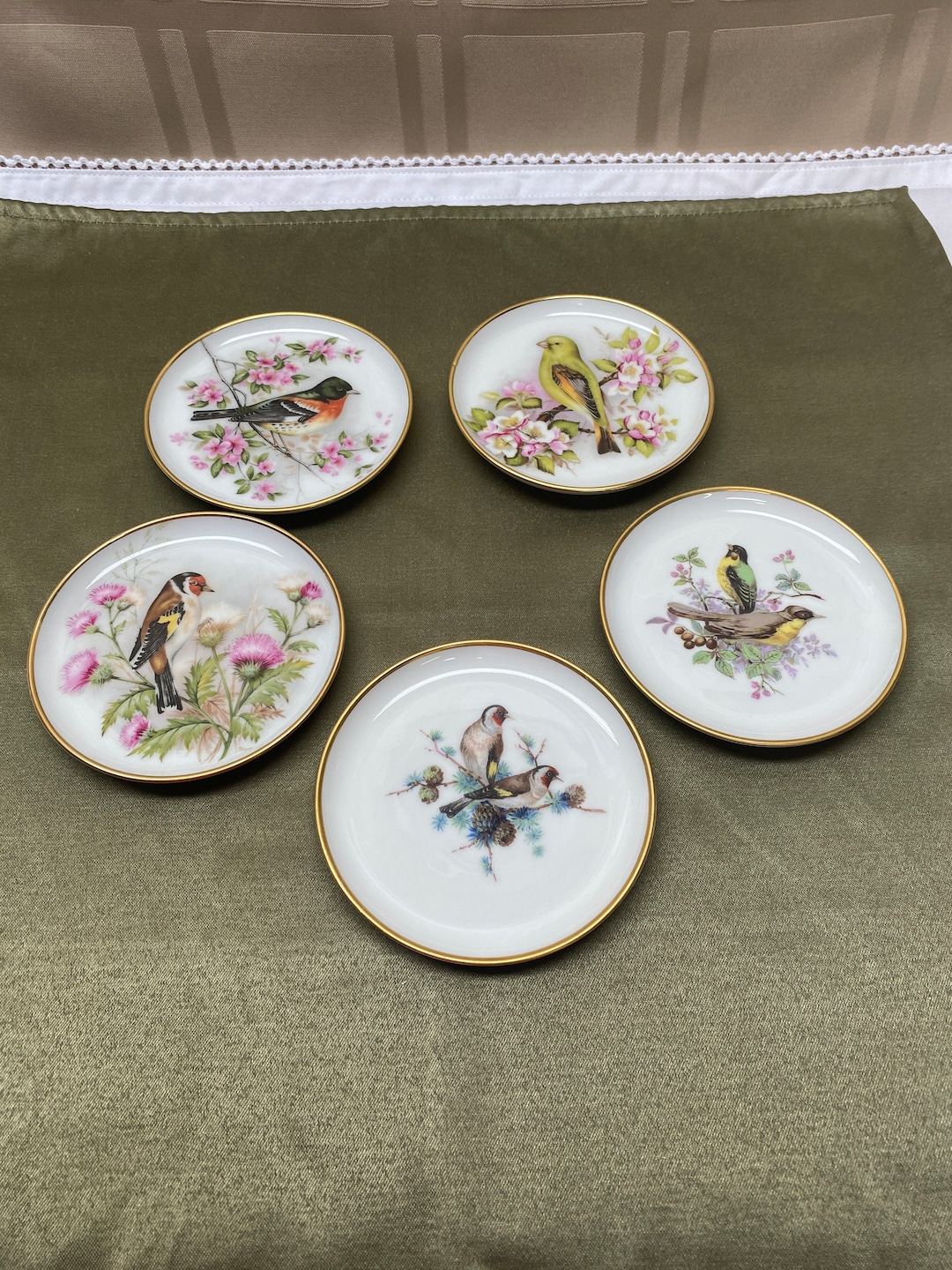 Vintage KAIZER West Germany Porcelain BIRD Coasters or Decoravtive ...