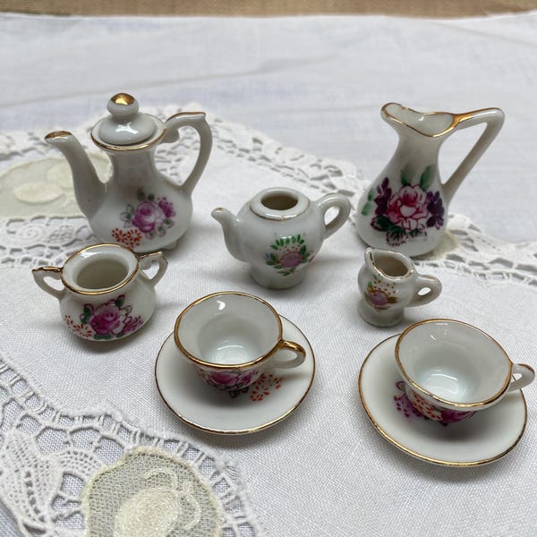 Miniature Tea Set - Etsy