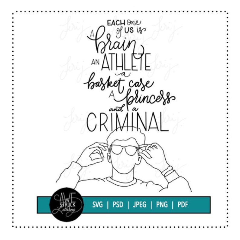 The Breakfast Club - (movies,tv) SVG Cut File, Svg, Handlettered Svg ...