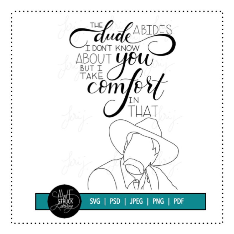 The Big Lebowski - (movies,tv) SVG Cut File, Svg, Handlettered Svg ...