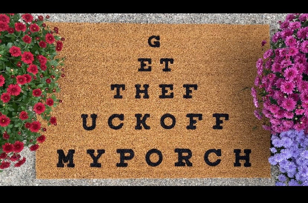 Snellen Chart Doormat – Get off My Porch, Funny Welcome Mat - Etsy