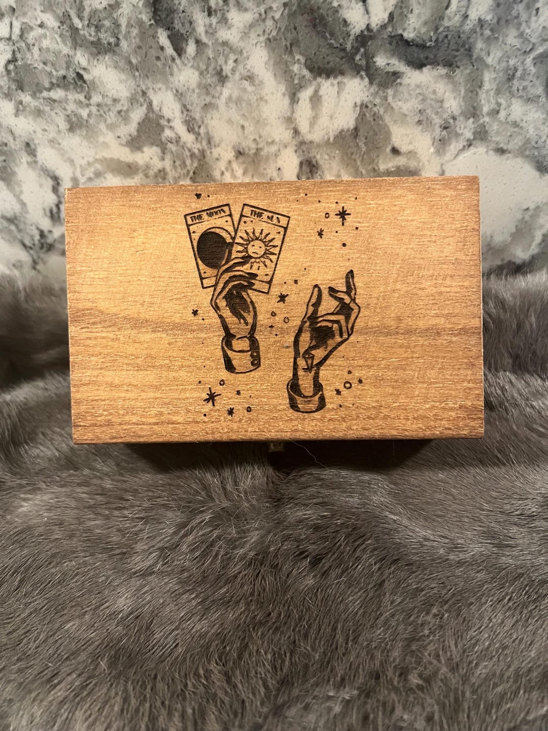 Etched Wood Tarot Card Box: Altar & Deck Storage - Etsy
