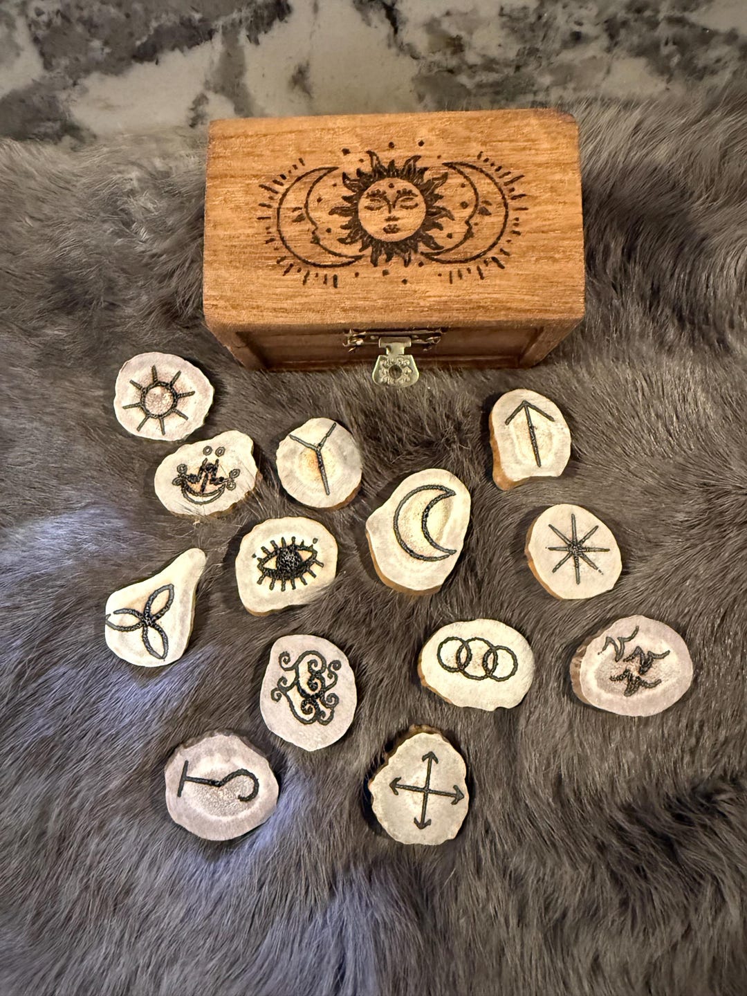 Deer Antler Rune Set - Witch Rune Set - Divination Runes - Witch Runes - Witchy Divination ...