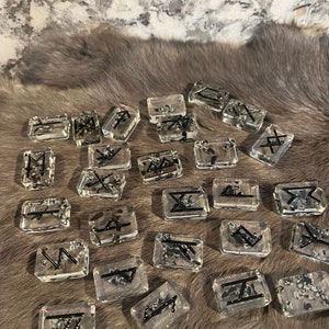 Obsidian Rune Set - Elder Futhark Rune Set - Divination Runes - Viking ...