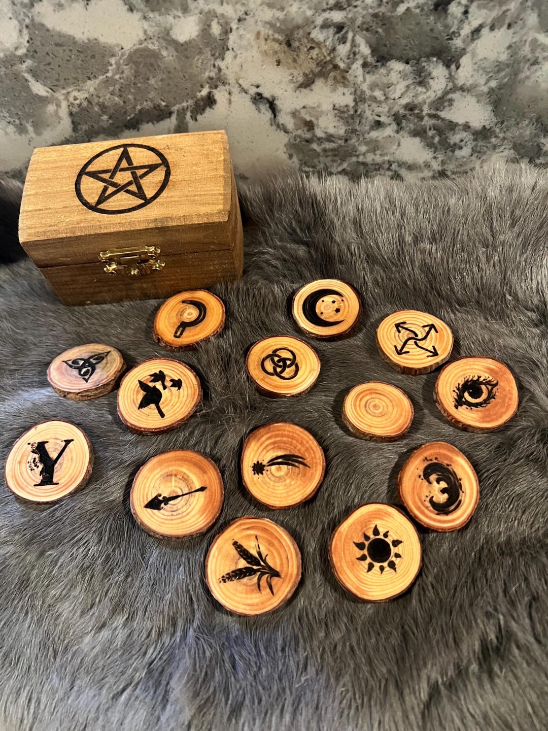 Wood Witch Rune Set Witch Rune Set Divination Runes Witch Runes Witchy ...