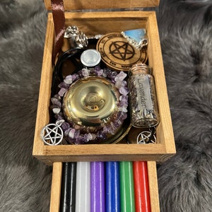 Altar Box - Pentacle Altar Box - Stocked Altar Box - Box for Altar ...