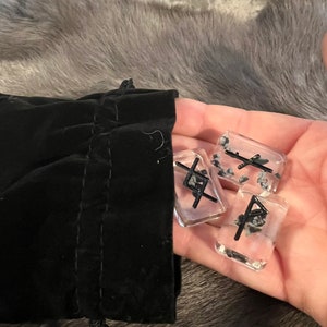 Obsidian Rune Set Elder Futhark Rune Set Divination Runes Viking Runes ...