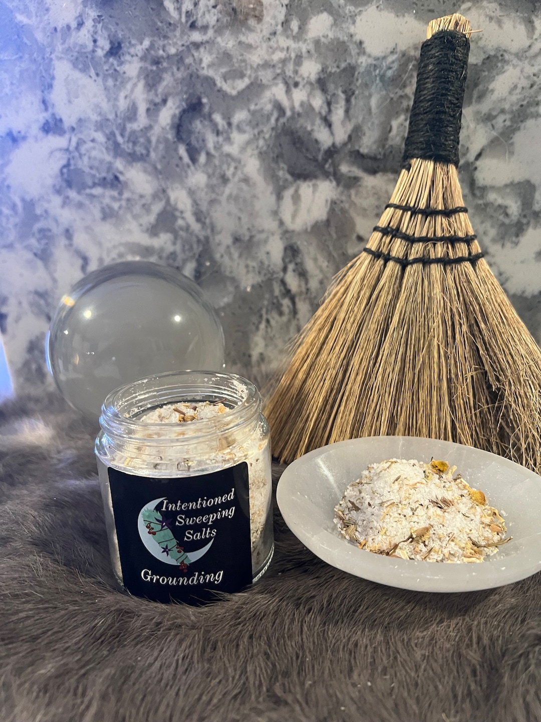 Herbal Sweeping Salts: Cleansing Ritual, Grounding, Witchy Home - 4oz ...