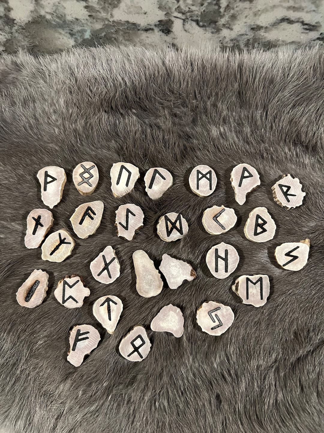 Deer Antler Rune Set Elder Futhark Rune Set Divination Runes Viking ...