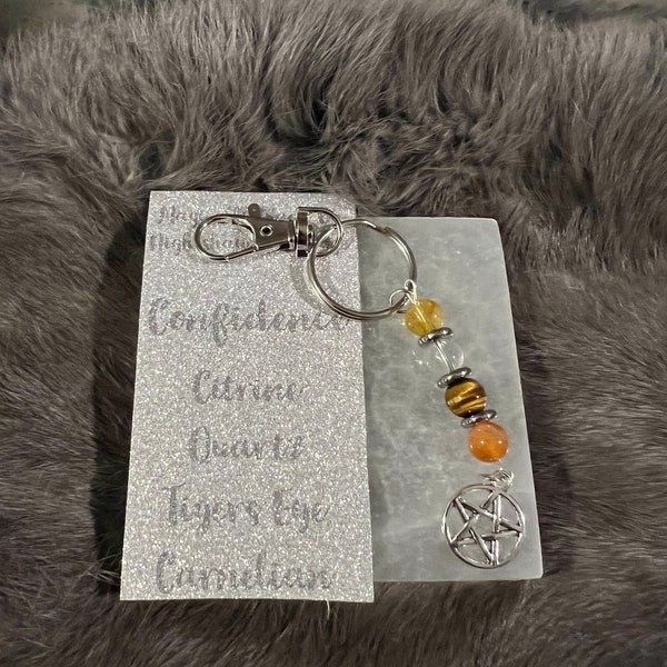Gemstone Keychain - Etsy