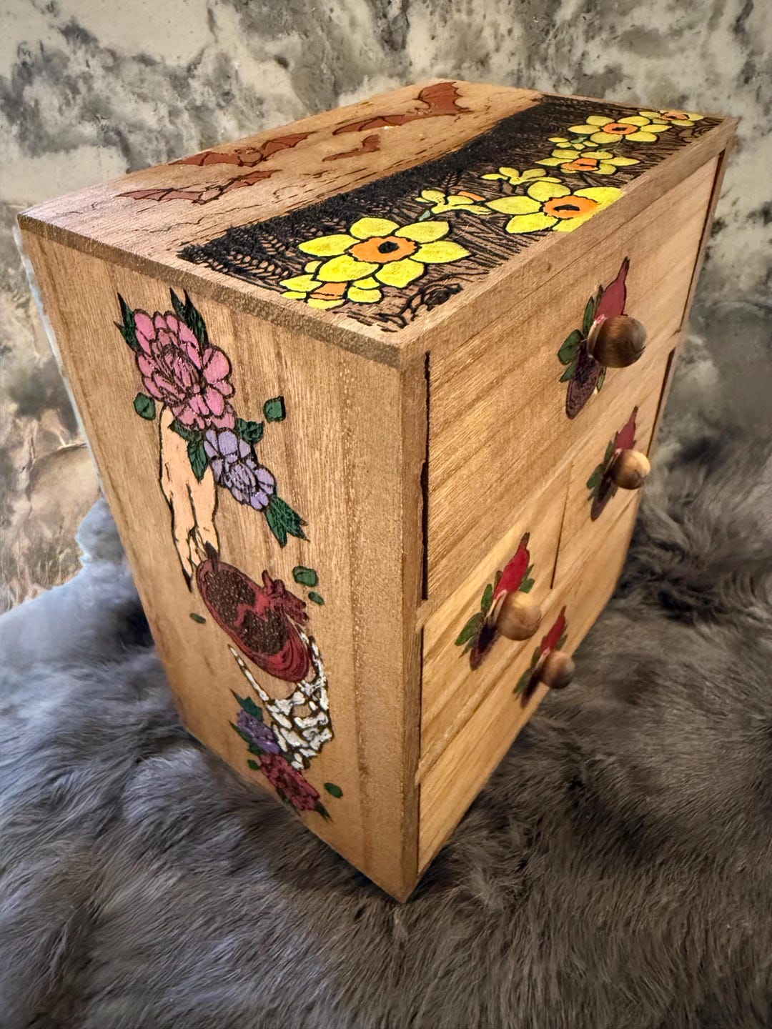 Altar Box - Persephone Altar Box - Wood Altar Box - Box for Altar ...