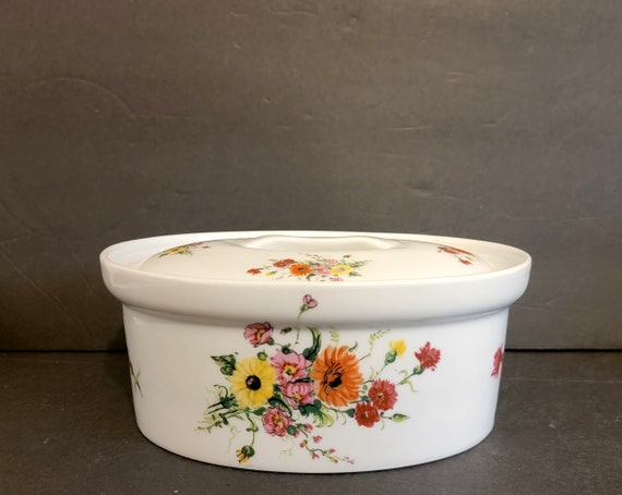Vintage Apilco Covered Porcelain Casserole - Etsy