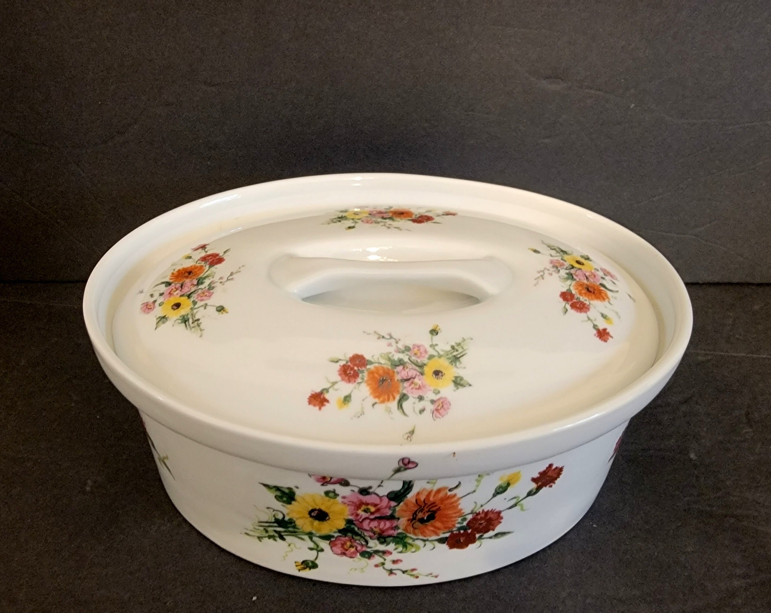 Vintage Apilco Covered Porcelain Casserole - Etsy