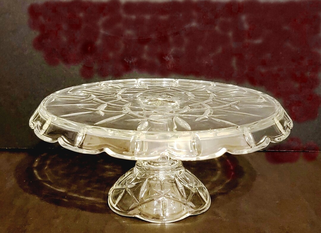 Gorham Crystal "lady Anne" Cake Stand - Etsy