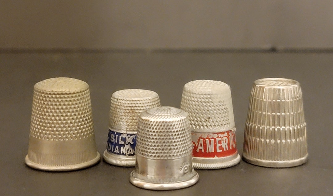 Group of Metal Thimbles / One Sterling - Etsy