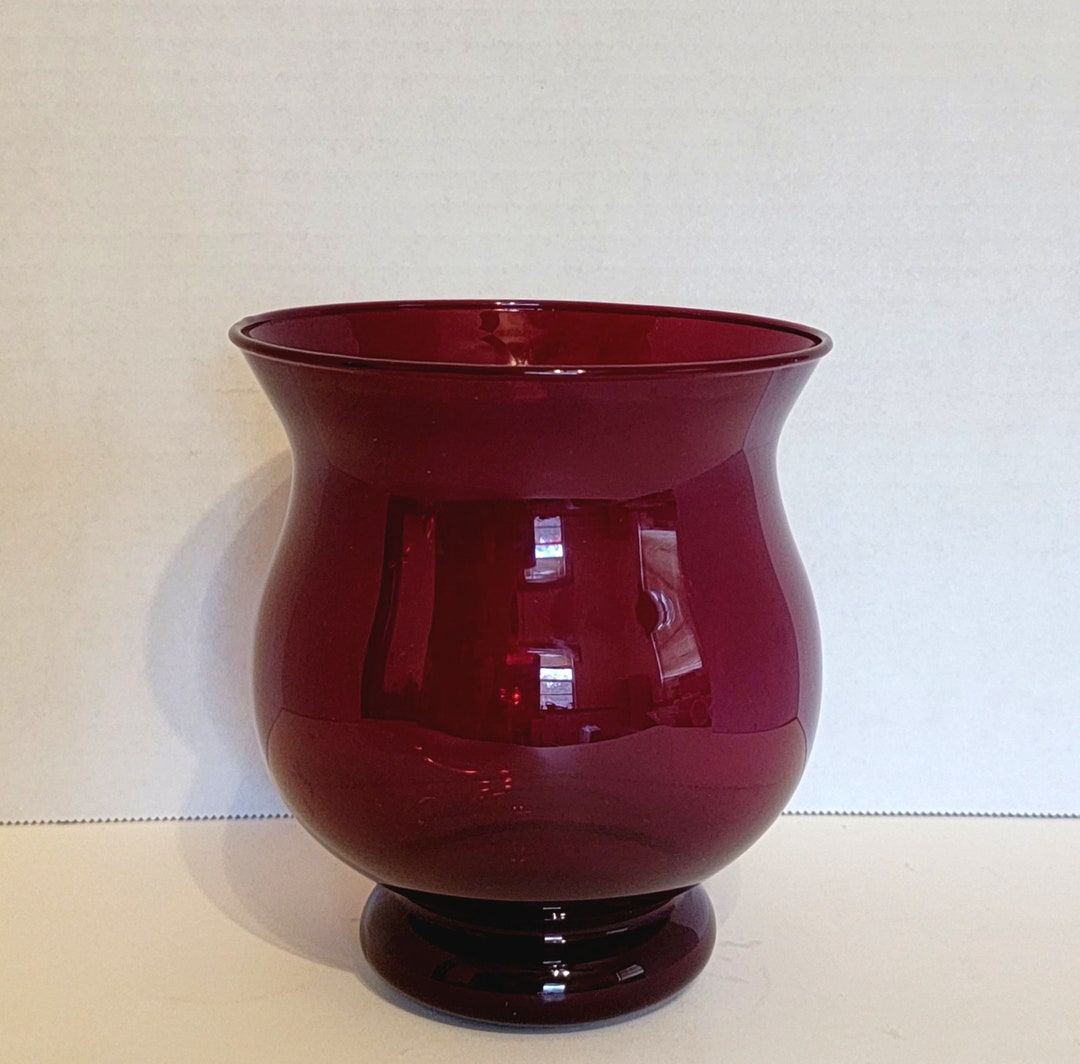 5-5/8" Ruby Red Glass Vase / Royal Ruby ? - Etsy