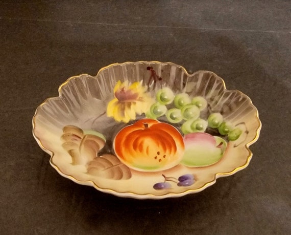 Lefton China fruit Candy or Nut Dish / Japan - Etsy