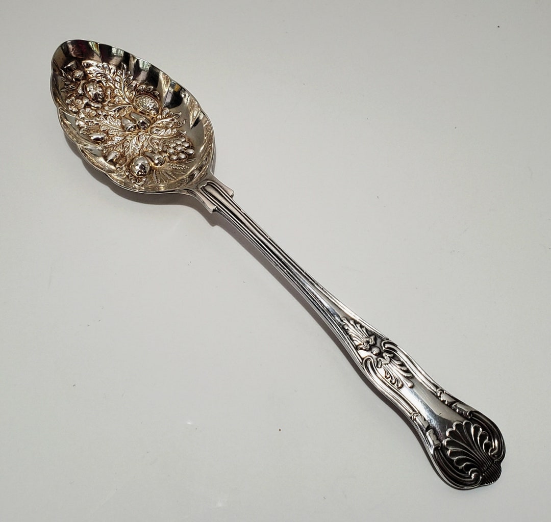 William Adams / England / "kings Pattern" Large Silverplated Serving ...