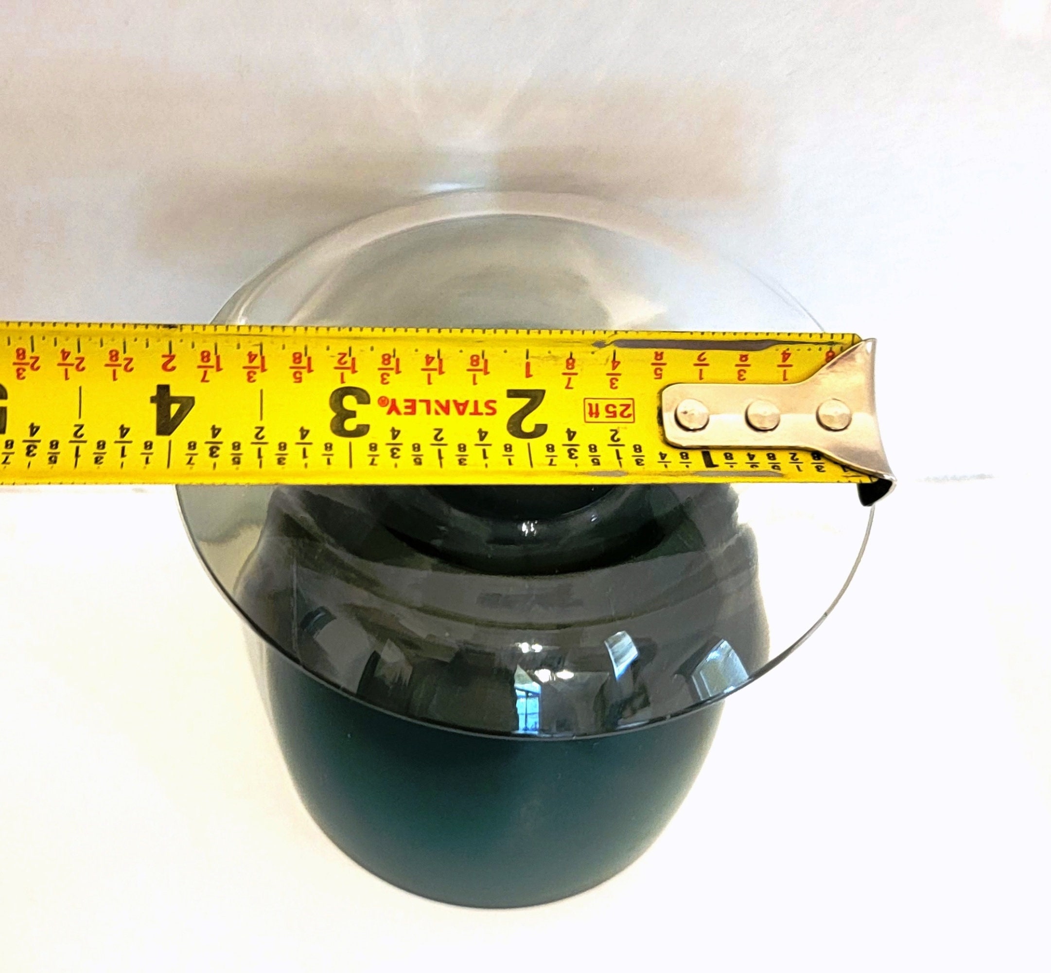 Pretty Forest Green & Clear Glass Condiment Dish - Etsy