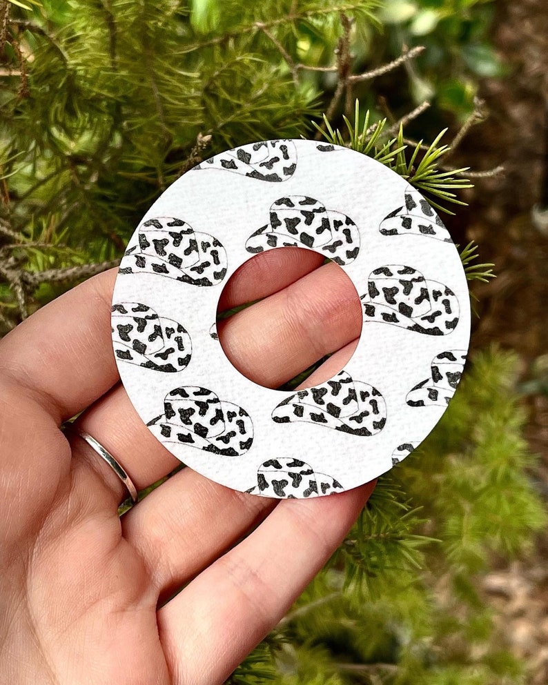 Cow Print Cowboy Hat Patch for Freestyle Libre - Etsy