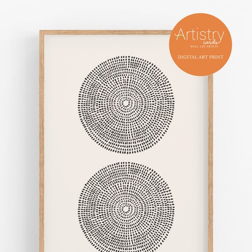 DIGITAL DOWNLOAD Art Printtwo Circle Dots Print Wall - Etsy
