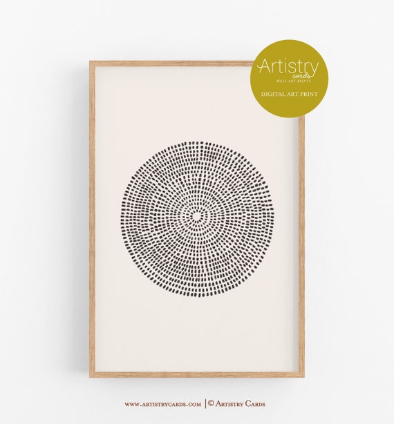 Digital Download Art PrintCircle Watercolor Dots Print Wall | Etsy