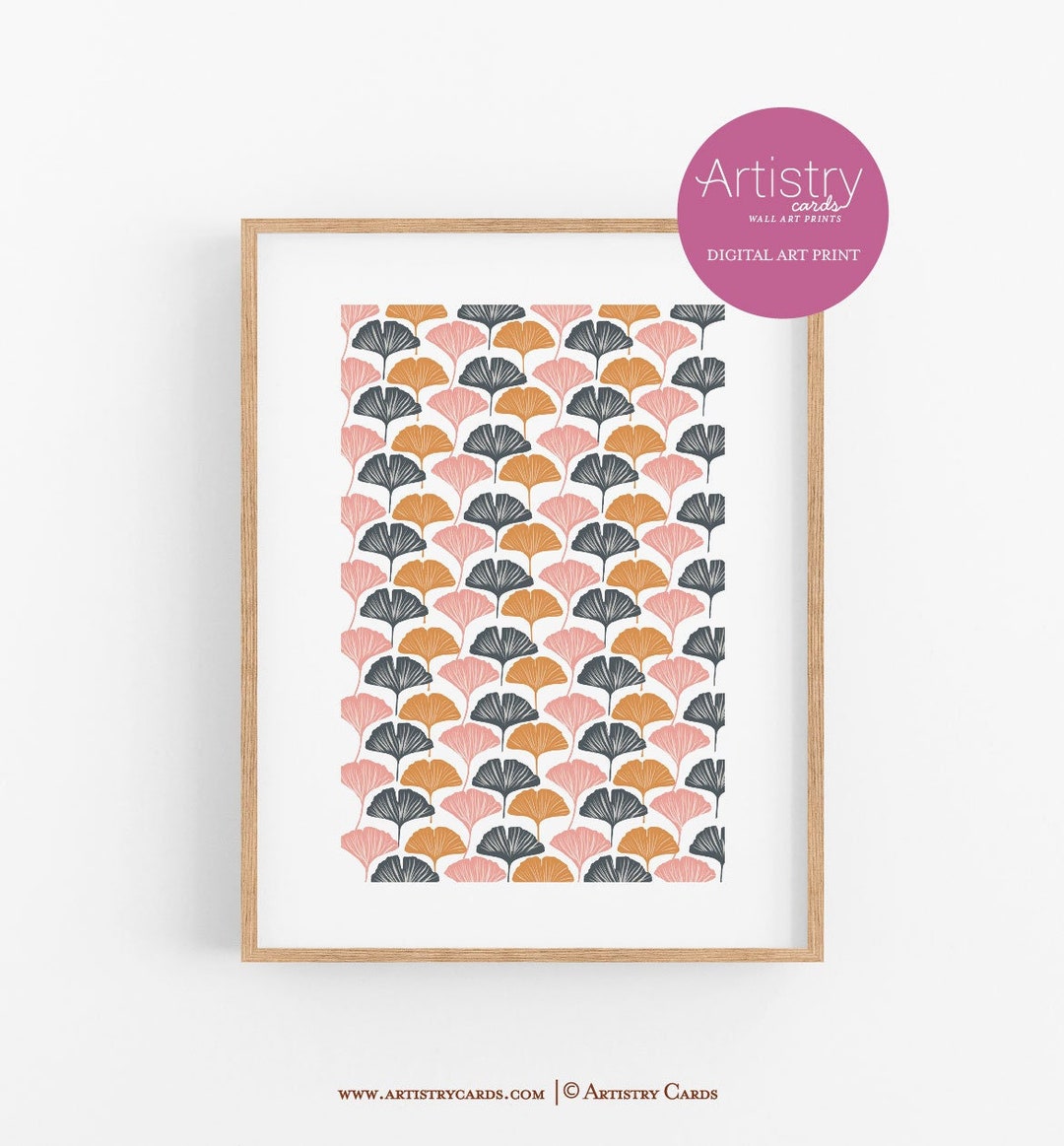 DIGITAL DOWNLOAD Art Print,ginkgo Leaf Wall Art,botanical Leaf Art ...