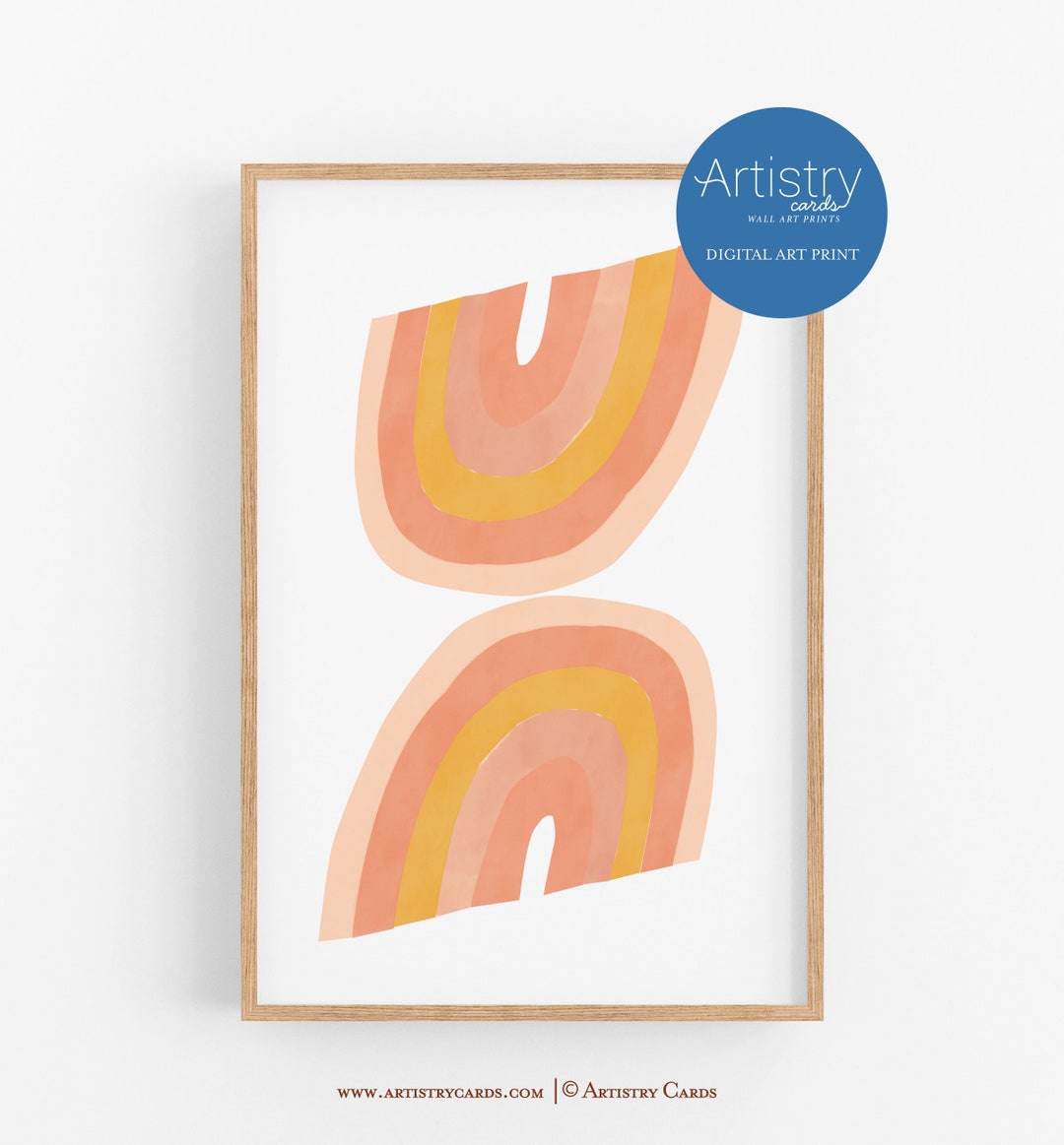 DIGITAL DOWNLOAD Art Print,slanted Rainbows Art Print,rainbow Print ...