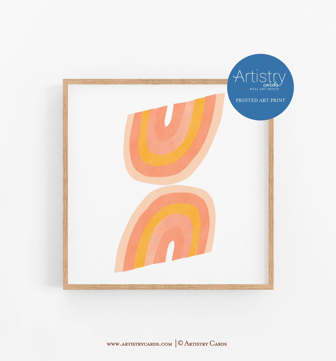 PRINTED ART Print,slanted Rainbows Print Wall Art,rainbow Print,large ...