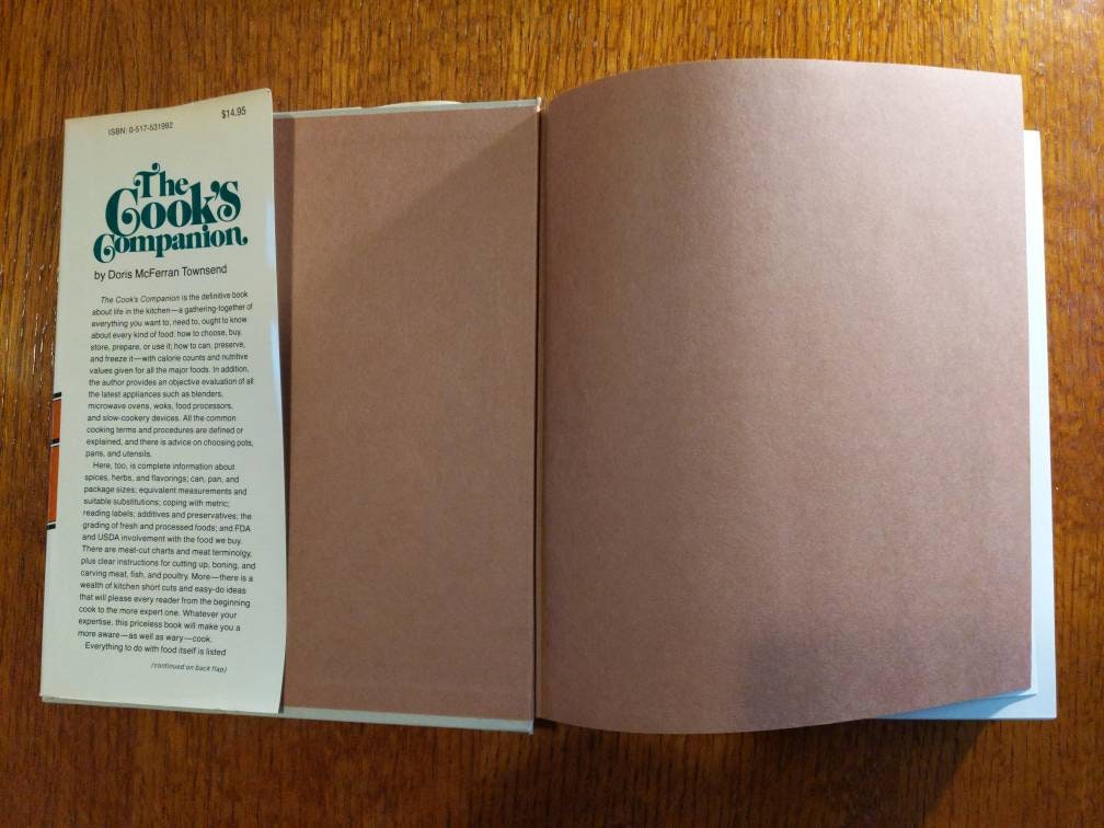 The Cooks Companion by Doris Mcferran Townsend 1978 First - Etsy