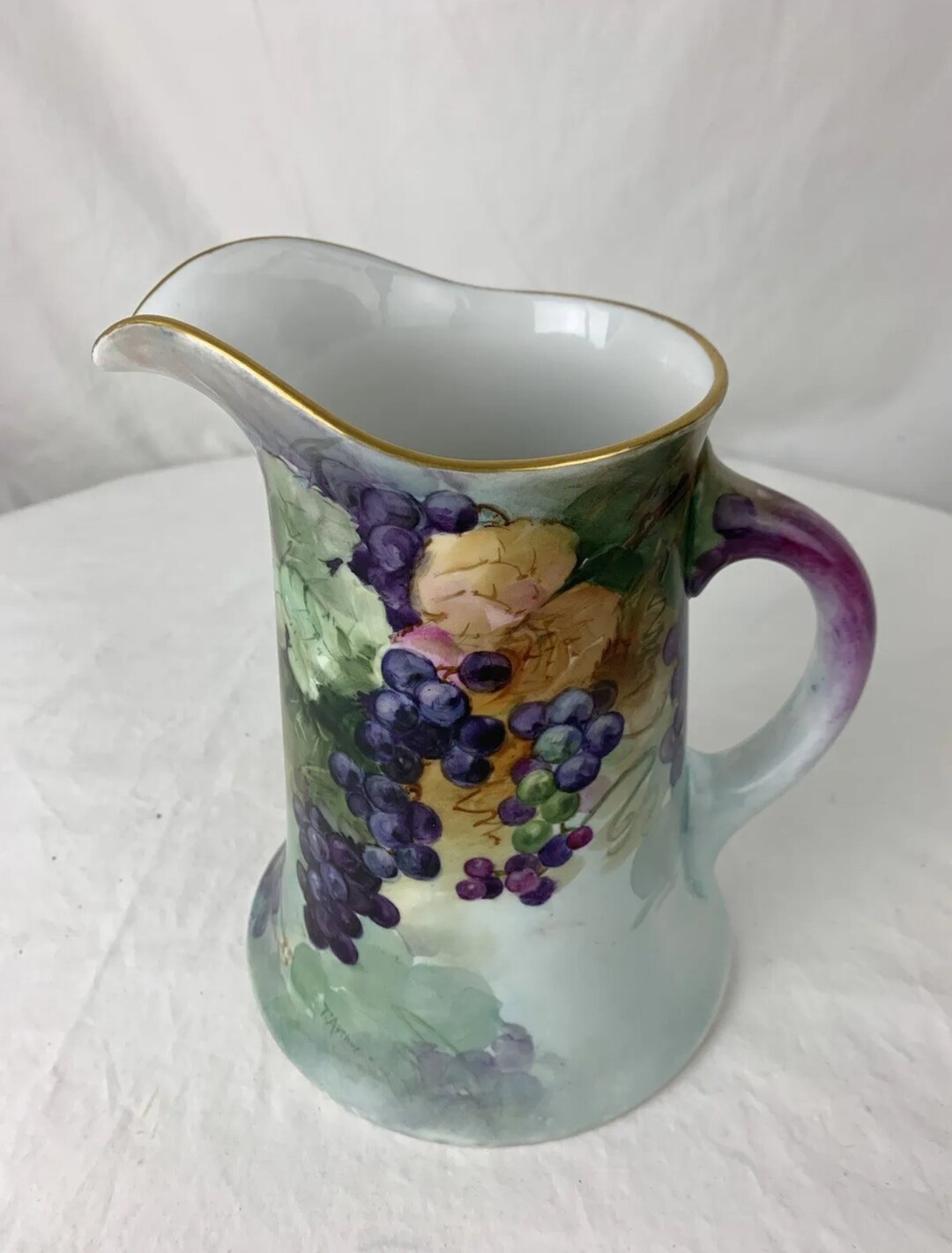 Antique Limoges 1900-1919 W.G. & Co. Hand Painted 8 Pitcher Signed Vtg ...