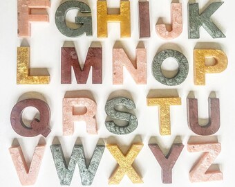 Solid Color Letters | Etsy