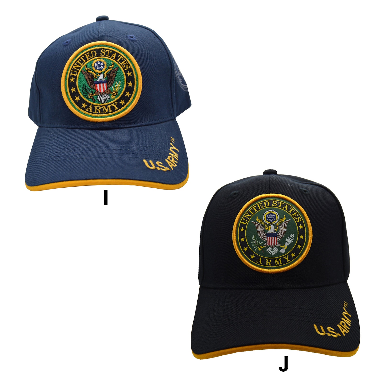 Officially Licensed United States "army" Logo Embroidered Black, Navy ...