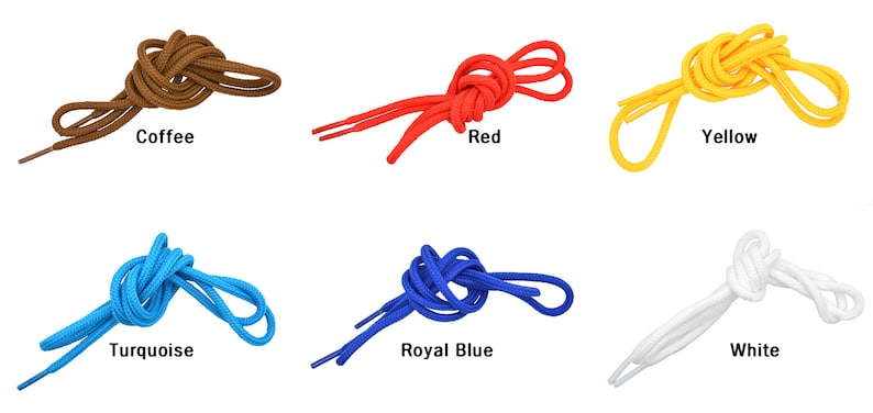 Round Athletic Sports Sneaker Strings Shoelace 27",36",45",54 Inch - Etsy