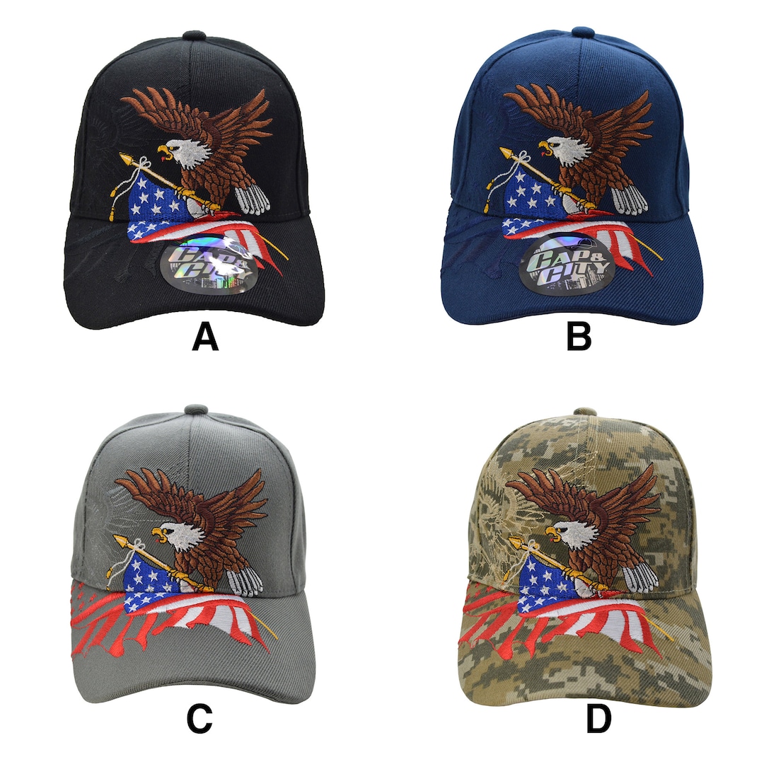 American Bald Eagle Patriotic USA Flag Patriotic Baseball Cap - Etsy