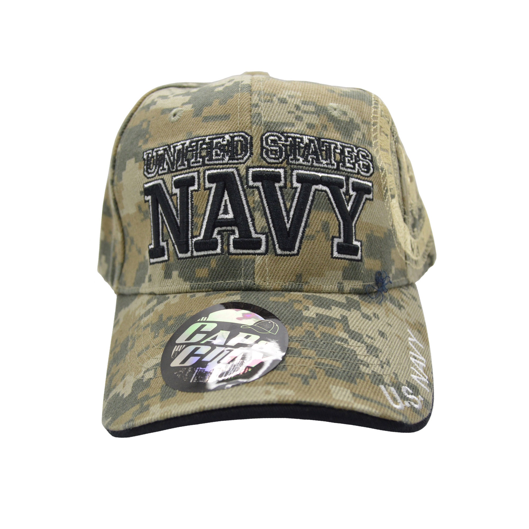 Officially Licensed United States "navy" Logo Embroidered Black, Red ...